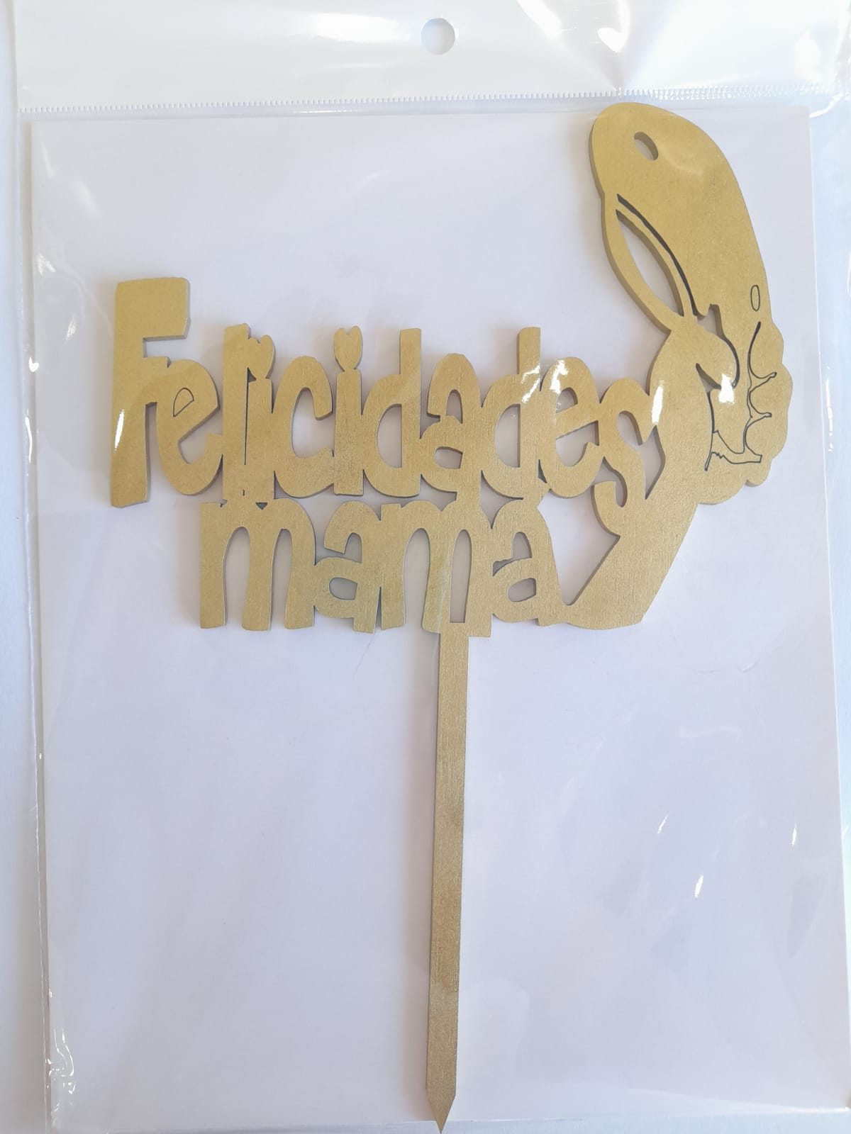 Cake Topper Dorado Felicidades Mama Chancla – Bakers Depot