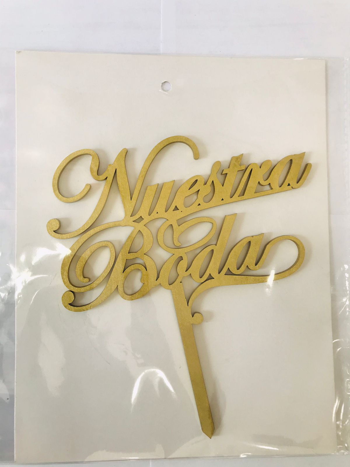 Cake Topper Dorado Nuestra Boda – Bakers Depot