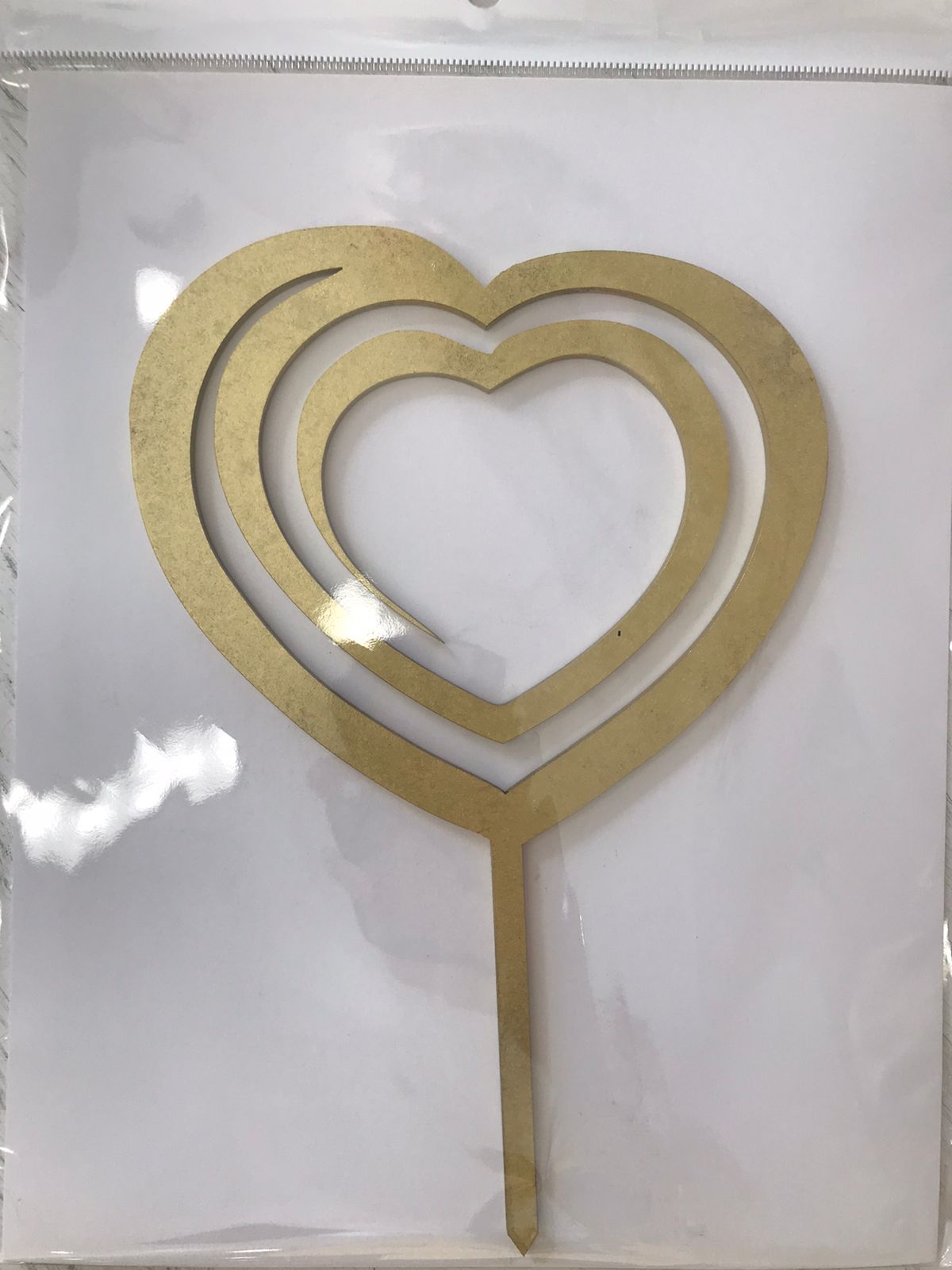 Cake Topper Dorado 3 Corazones – Bakers Depot